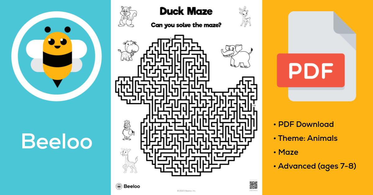 Duck Maze • Beeloo Printable Crafts and Activities for Kids