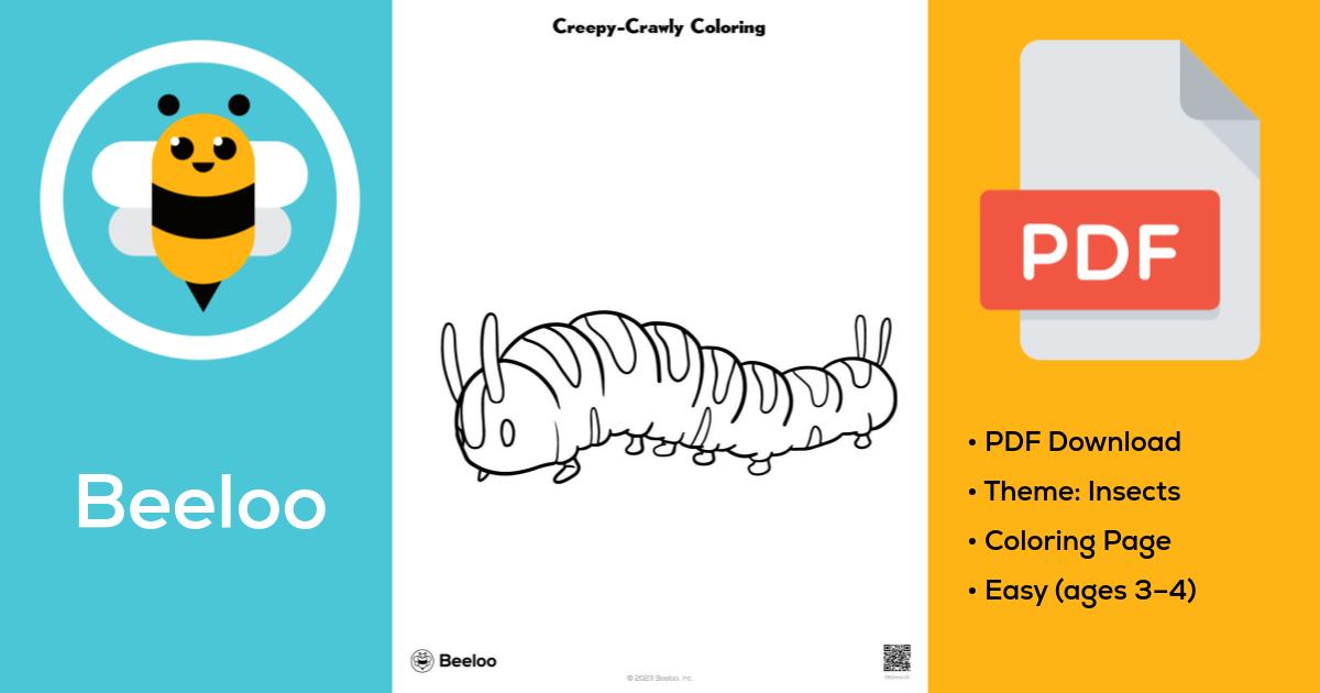Creepy-Crawly Coloring • Beeloo Printable Crafts and Activities for Kids