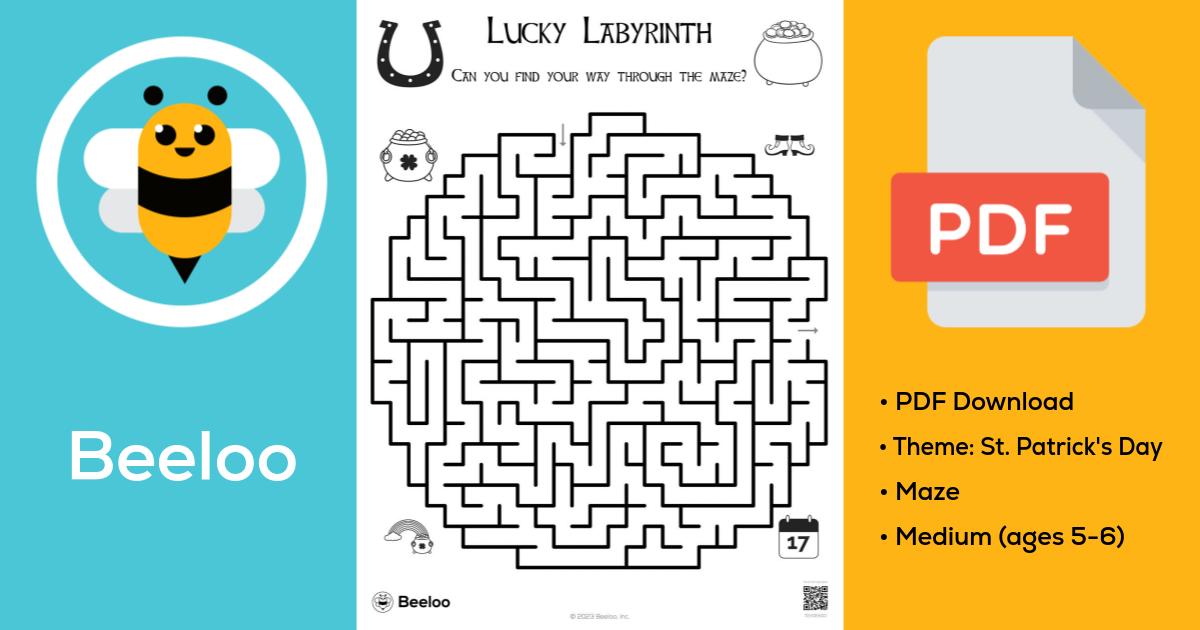 Lucky Labyrinth • Beeloo Printable Crafts and Activities for Kids