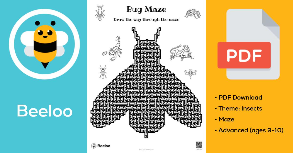 Bug Maze • Beeloo Printable Crafts and Activities for Kids