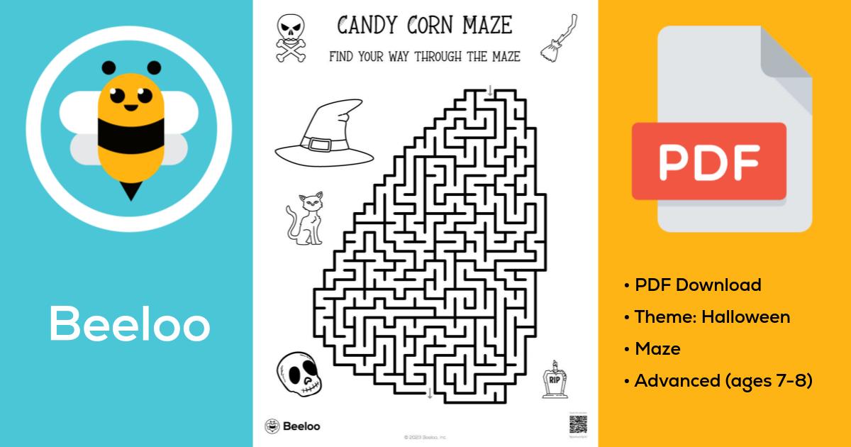 Candy Corn Maze • Beeloo Printable Crafts and Activities for Kids