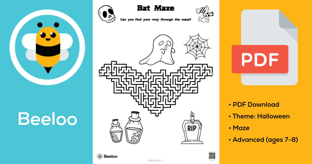 Bat Maze • Beeloo Printable Crafts and Activities for Kids