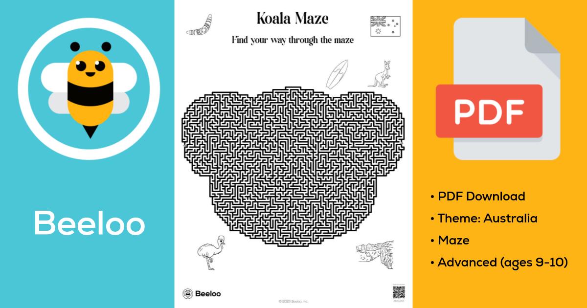 Koala Maze • Beeloo Printable Crafts and Activities for Kids