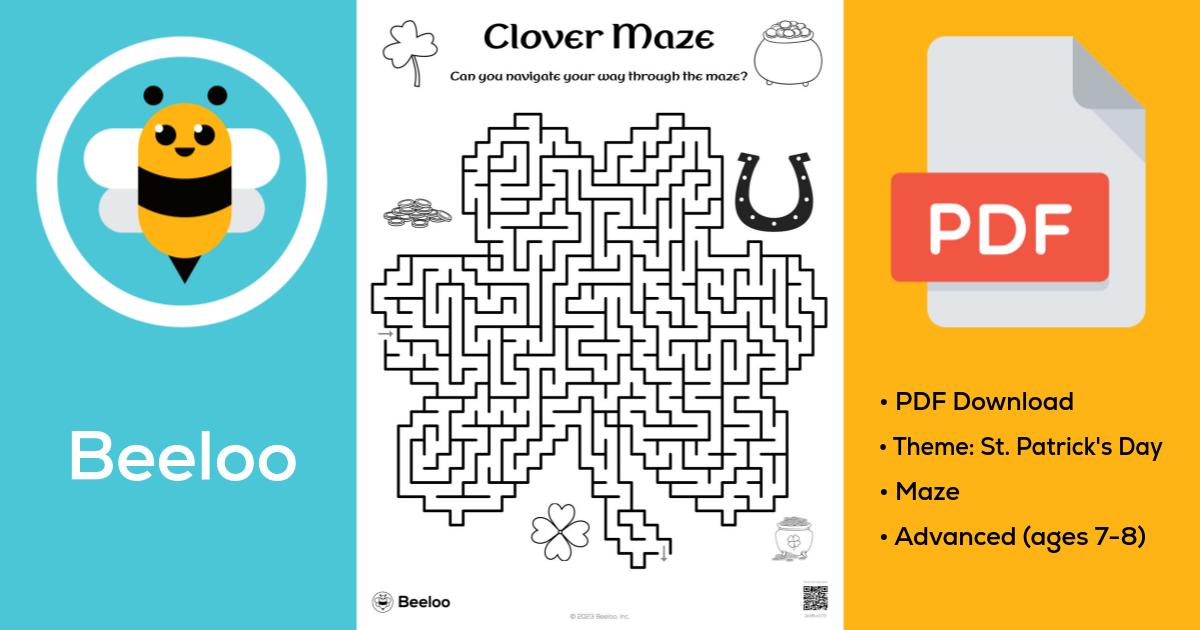 Clover Maze • Beeloo Printable Crafts and Activities for Kids