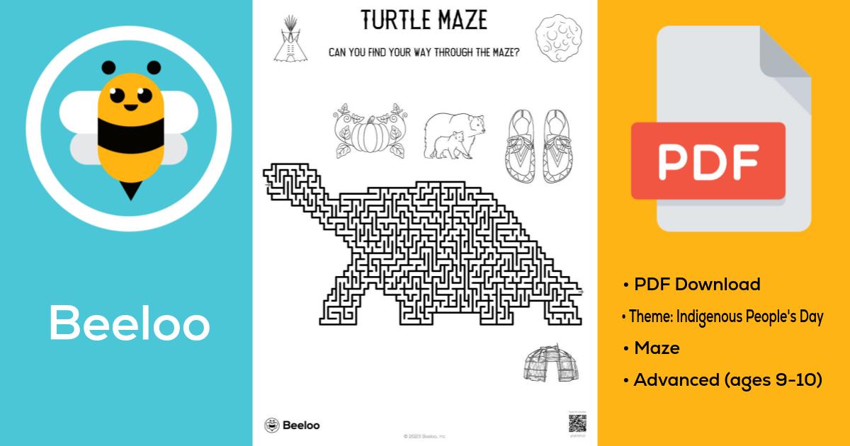 Turtle Maze • Beeloo Printable Crafts and Activities for Kids