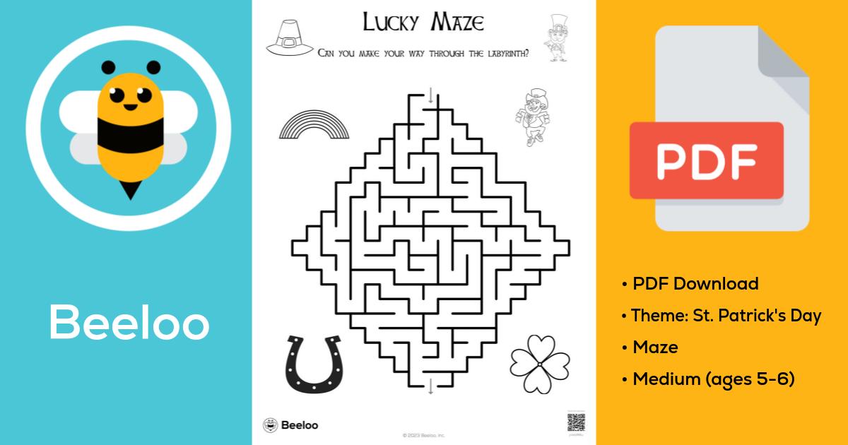 Lucky Maze • Beeloo Printable Crafts and Activities for Kids