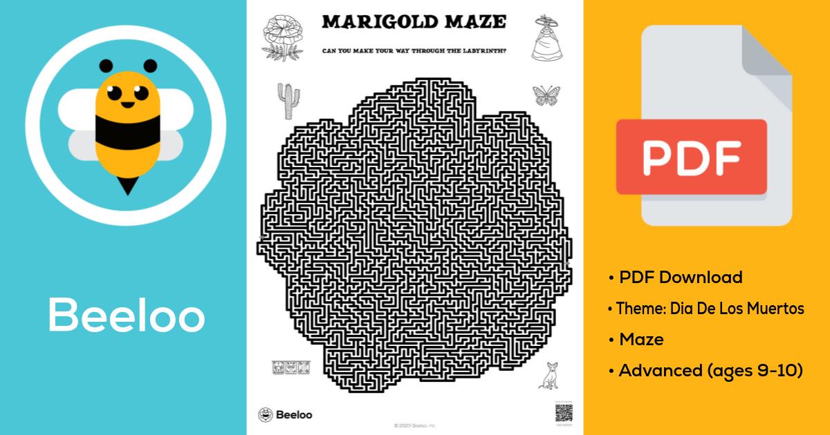 Marigold Maze • Beeloo Printable Crafts and Activities for Kids