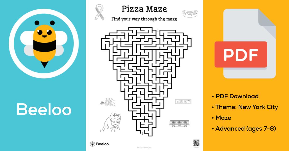 Pizza Maze • Beeloo Printable Crafts and Activities for Kids